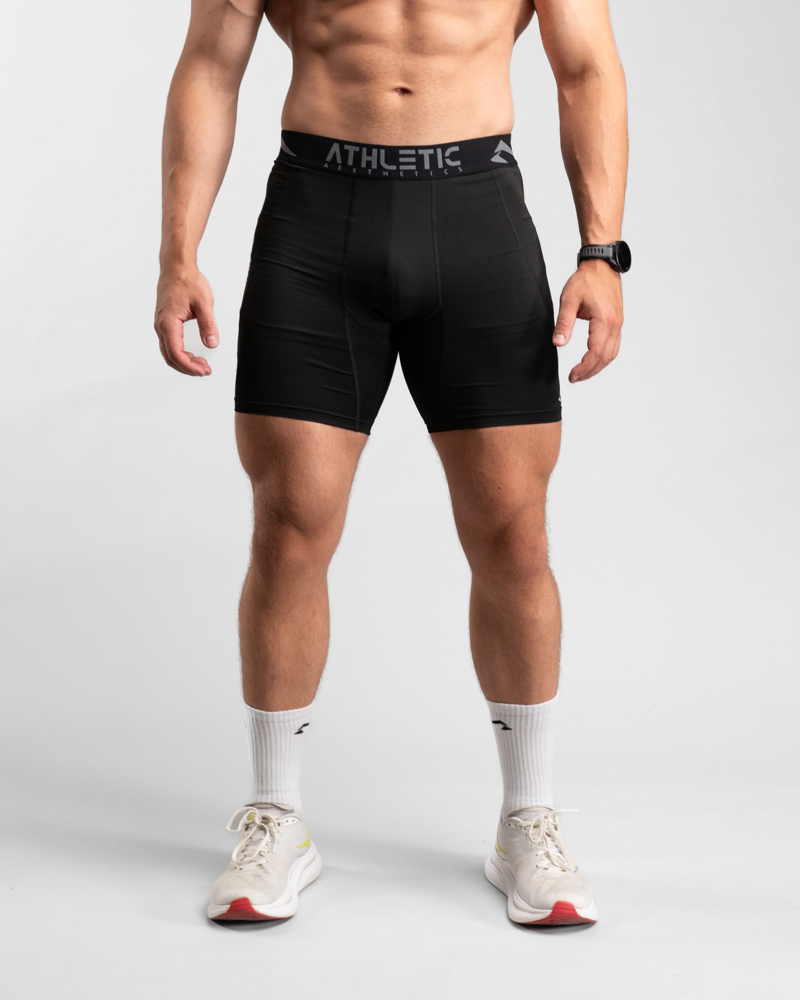 Core Compression Shorts (Black) – Athletic Aesthetics