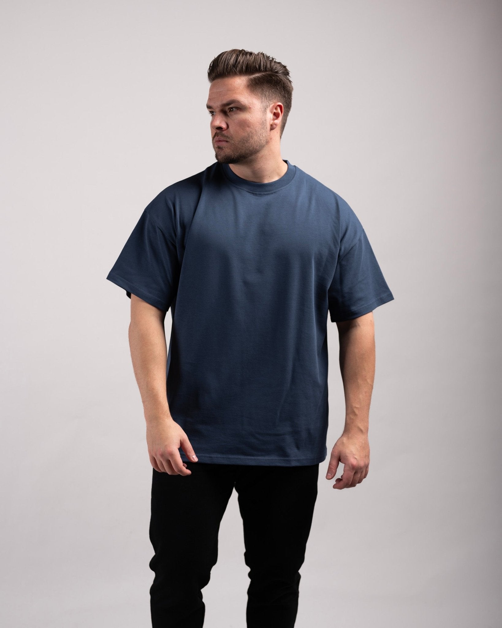 Oversized Tee (Navy Blue) - HQ Basics – Athletic Aesthetics